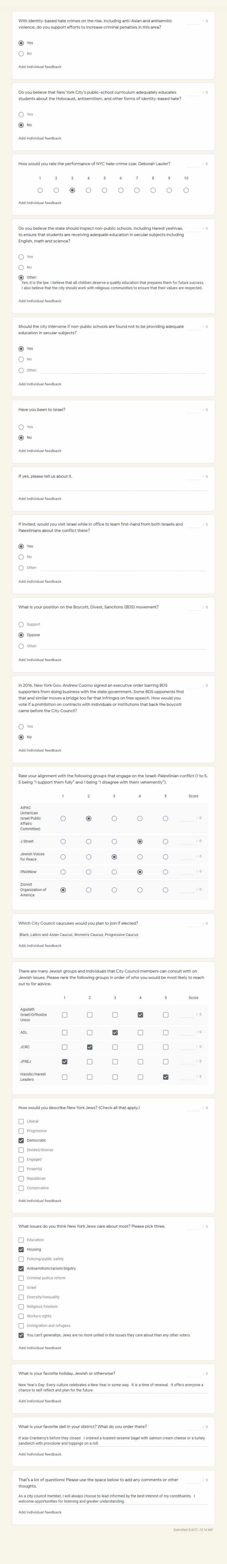 Sabrina Gates, CD 33 - Brooklyn - New York Jewish Agenda